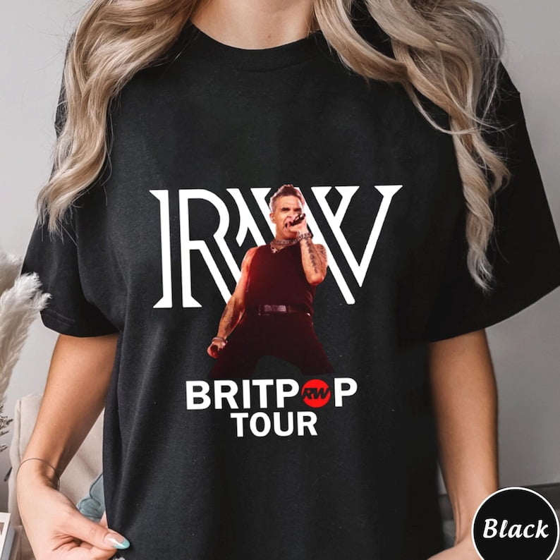 Robbie Williams Britpop Tour Shirt, RW Concert Tee, Vintage Music Fan ...