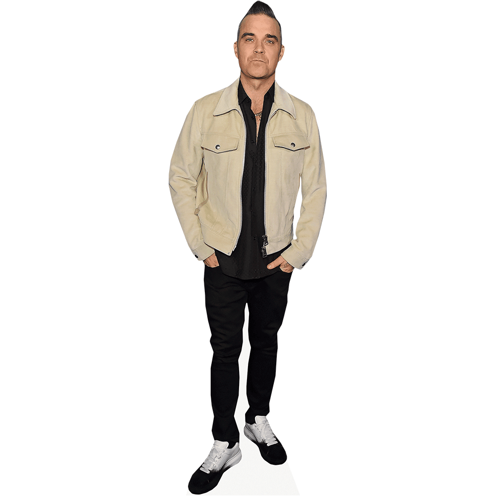 Robbie Williams (Cream Coat) Lifesize Cardboard Cutout Standee ...