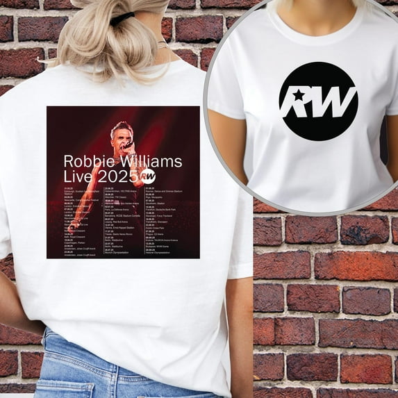Robbie Williams Live 2025 Tshirt, Concert Live 2025 Tshirt, Robbie ...