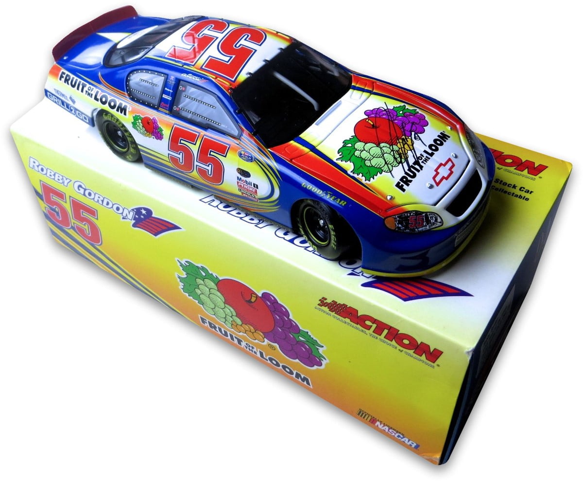 Robby Gordon Autographed Diecast Car NASCAR 1:24 Fruit of Loom #55 JSA ...
