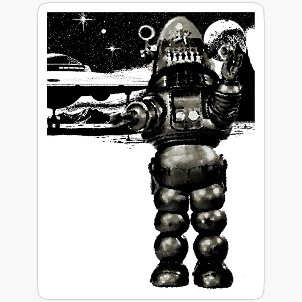 Robby The Robot 2 Sticker Phone Decal Water Bottle Stickers Car Decals ...