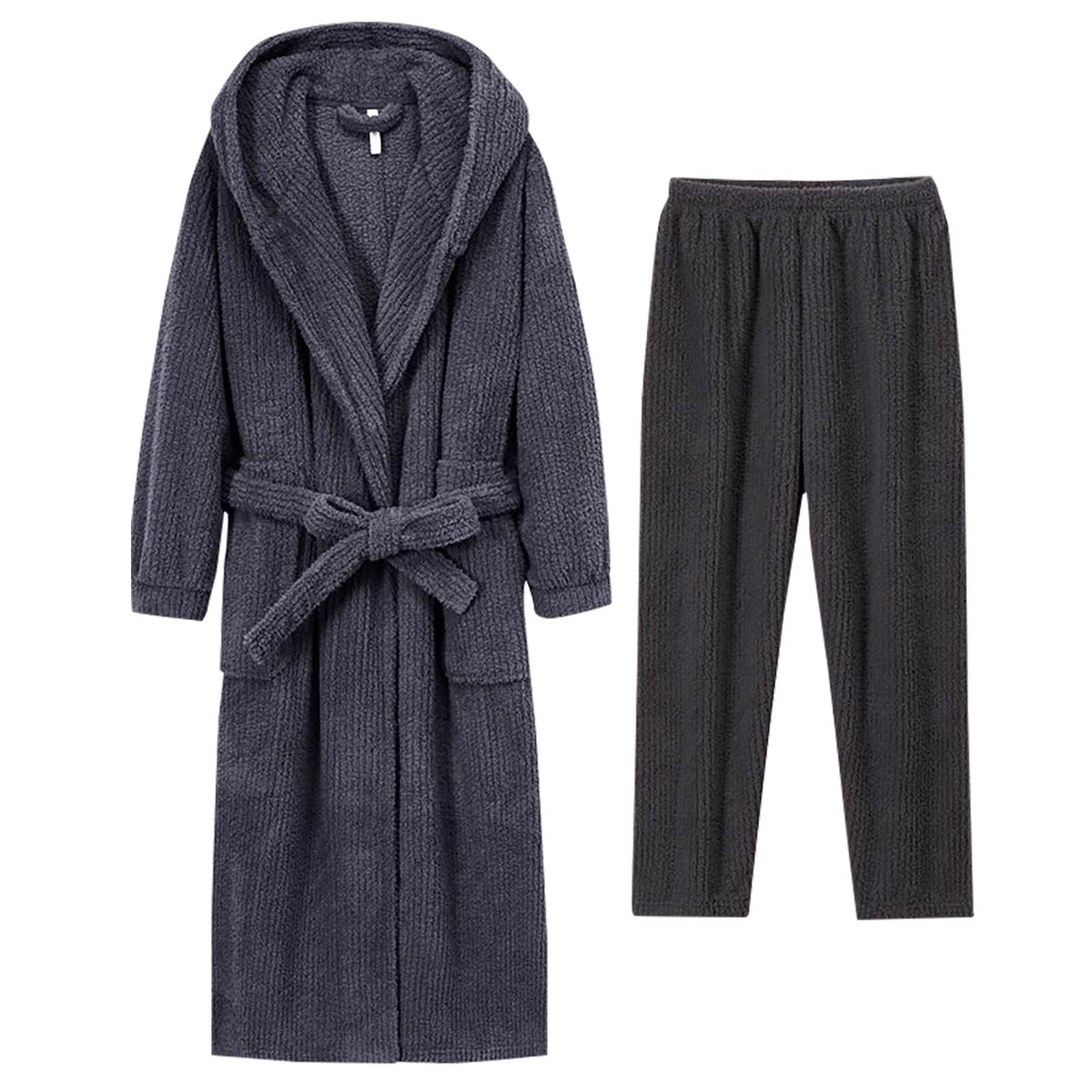 Robe Set for Couples Soft Terry Cloth Bath Robe Soft Fleece Flannel Spa ...