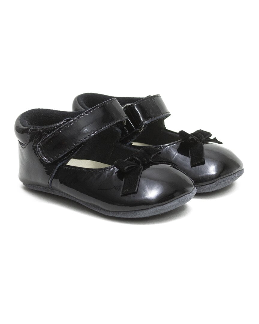 Robeez Velvet Bow Leather First Kick, 3-6M, Black - Walmart.com