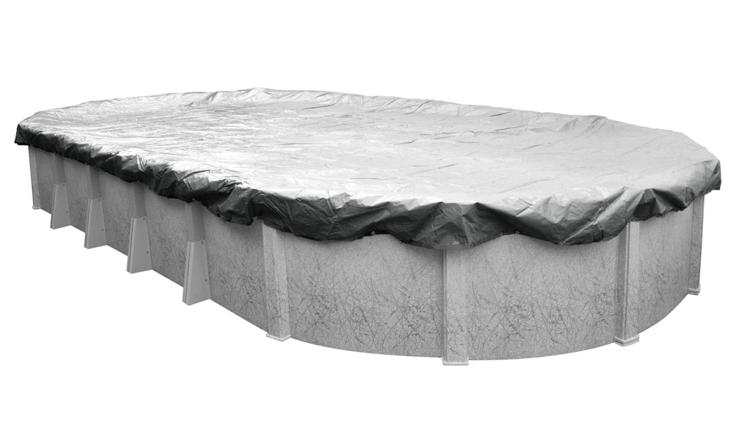 Robelle 10-Year Dura-Guard Silver Oval Winter Pool Cover, 10 x 15 ft ...