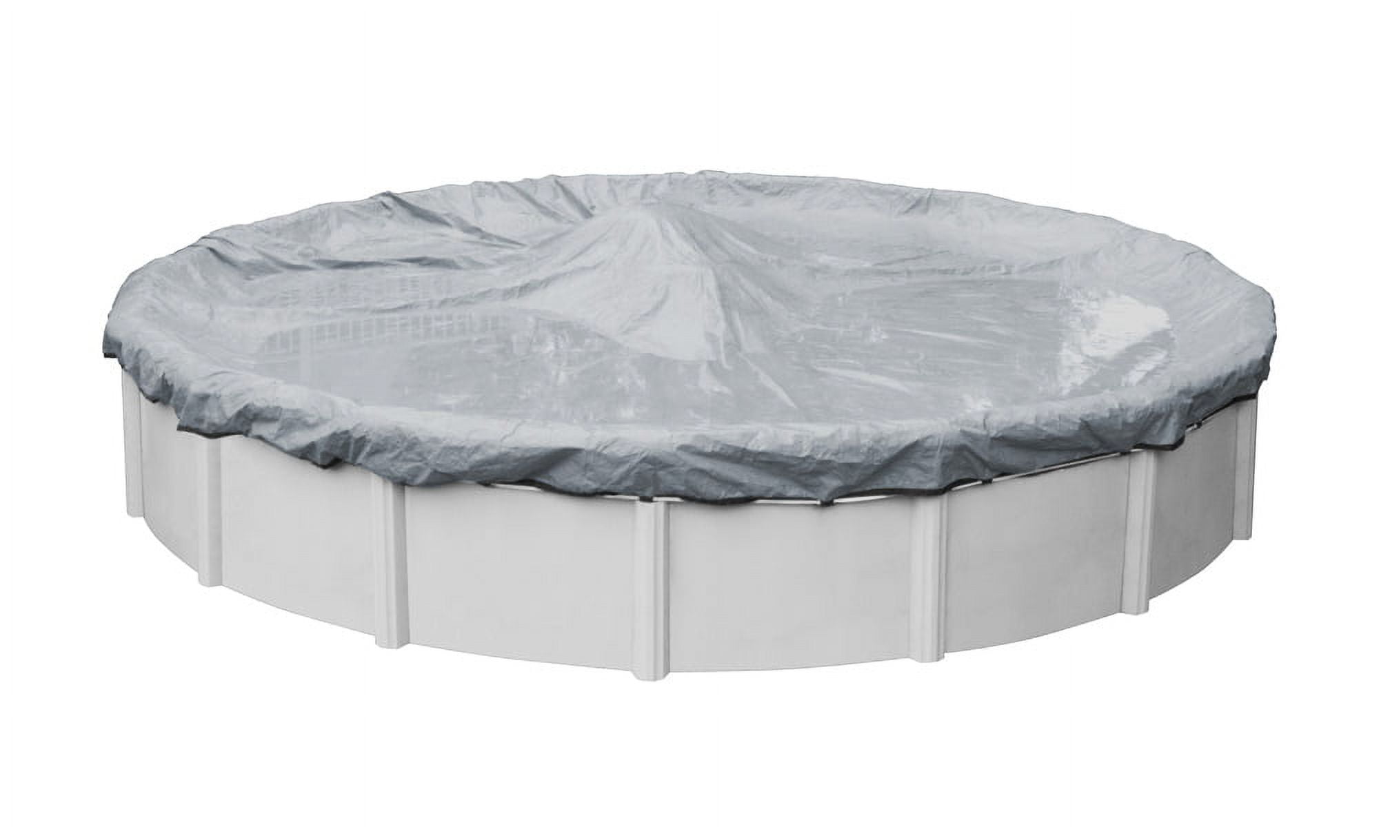 Robelle 15-Year XL Silver Round Winter Pool Cover, 15 ft. Pool ...