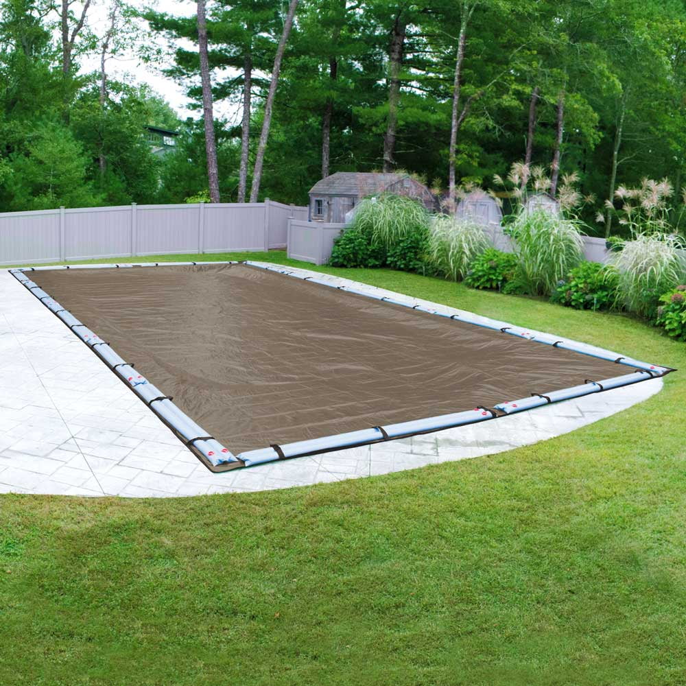 Robelle 15-Year XL Taupe Rectangular Winter Pool Cover, 18 x 36 ft ...