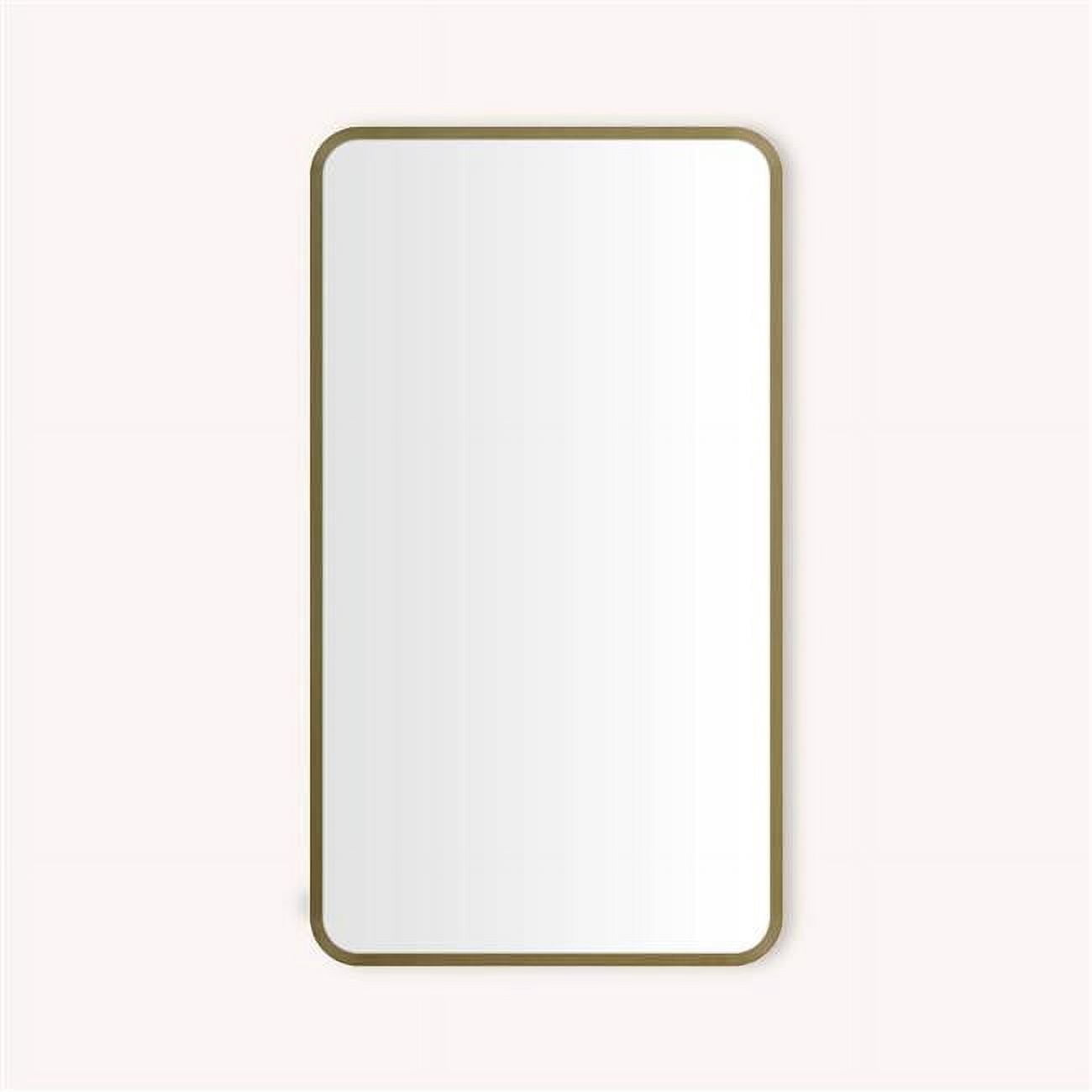 Robern 20 x 34 x D4 in. Round Corner Metal Cabinet - Aged Brass ...