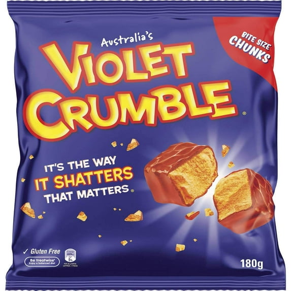 Robern Menz Violet Crumble 180g Bite-Sized Cubes - Made in Australia, 6 ...
