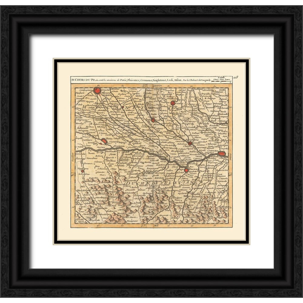 Robert 16x15 Black Ornate Wood Framed with Double Matting Museum Art ...