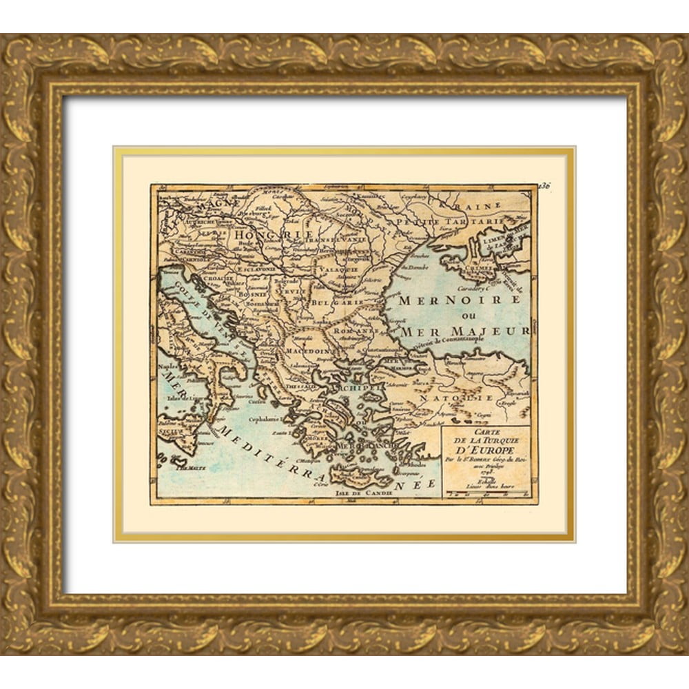 Robert 17x15 Gold Ornate Wood Framed with Double Matting Museum Art ...