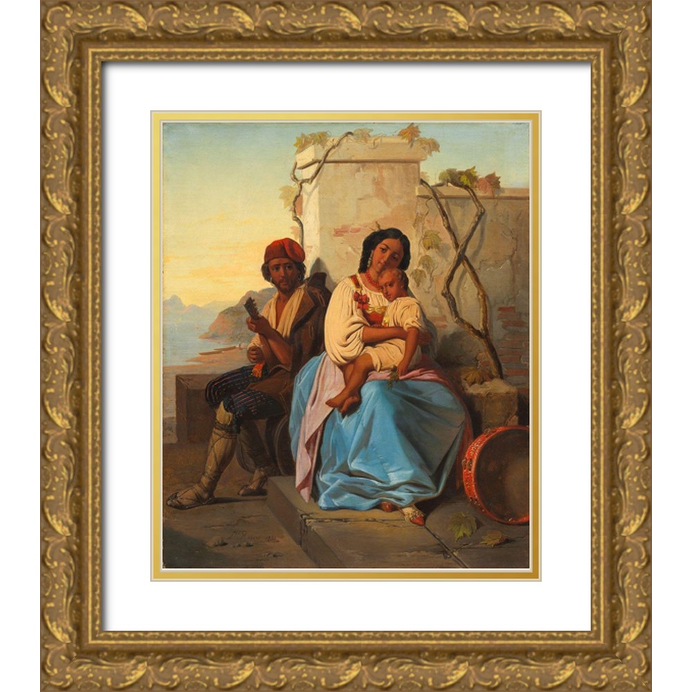 Robert, After Leopold 26x31 Gold Ornate Wood Framed with Double Matting ...