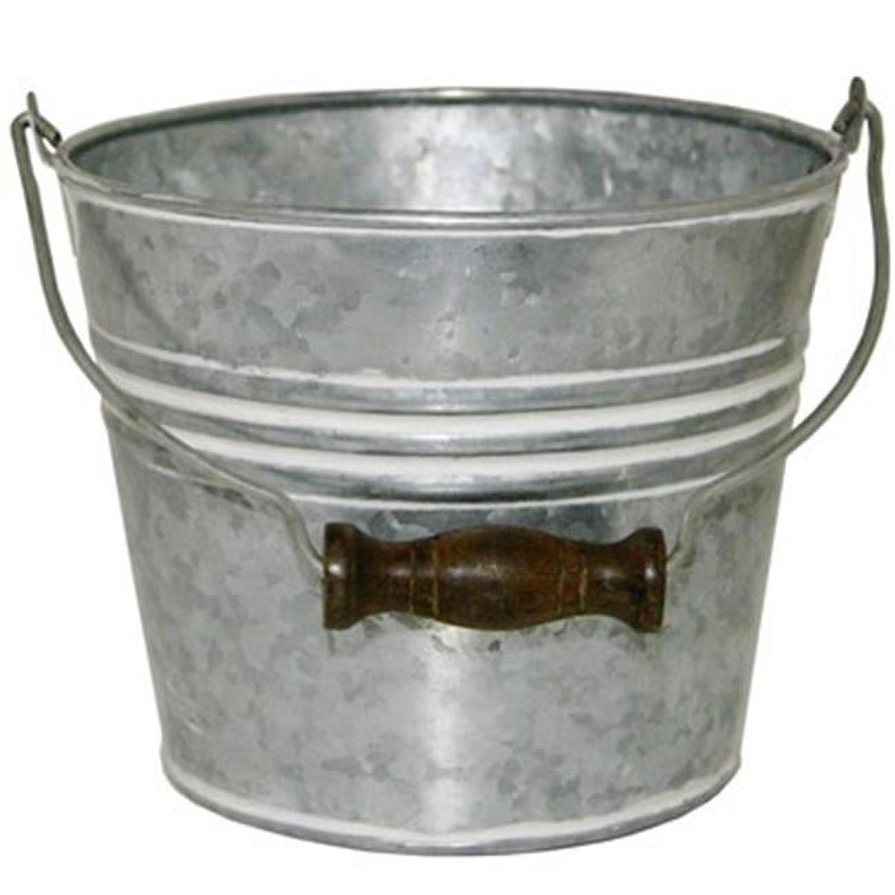 Robert Allen 211987 6 in. Galvanized Planter, White - Walmart.com
