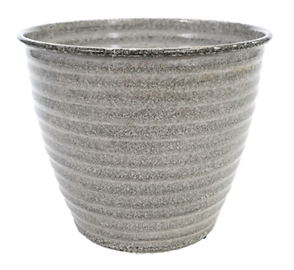 Robert Allen MPT02466 6 inches Dusted Pearl Steel Ironstone Planter ...