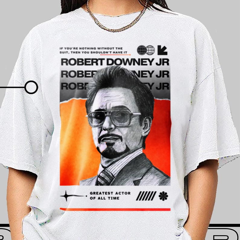 Robert Downey Jr. T-Shirt, Vintage Robert Downey Jr. Fan Shirt, Robert ...