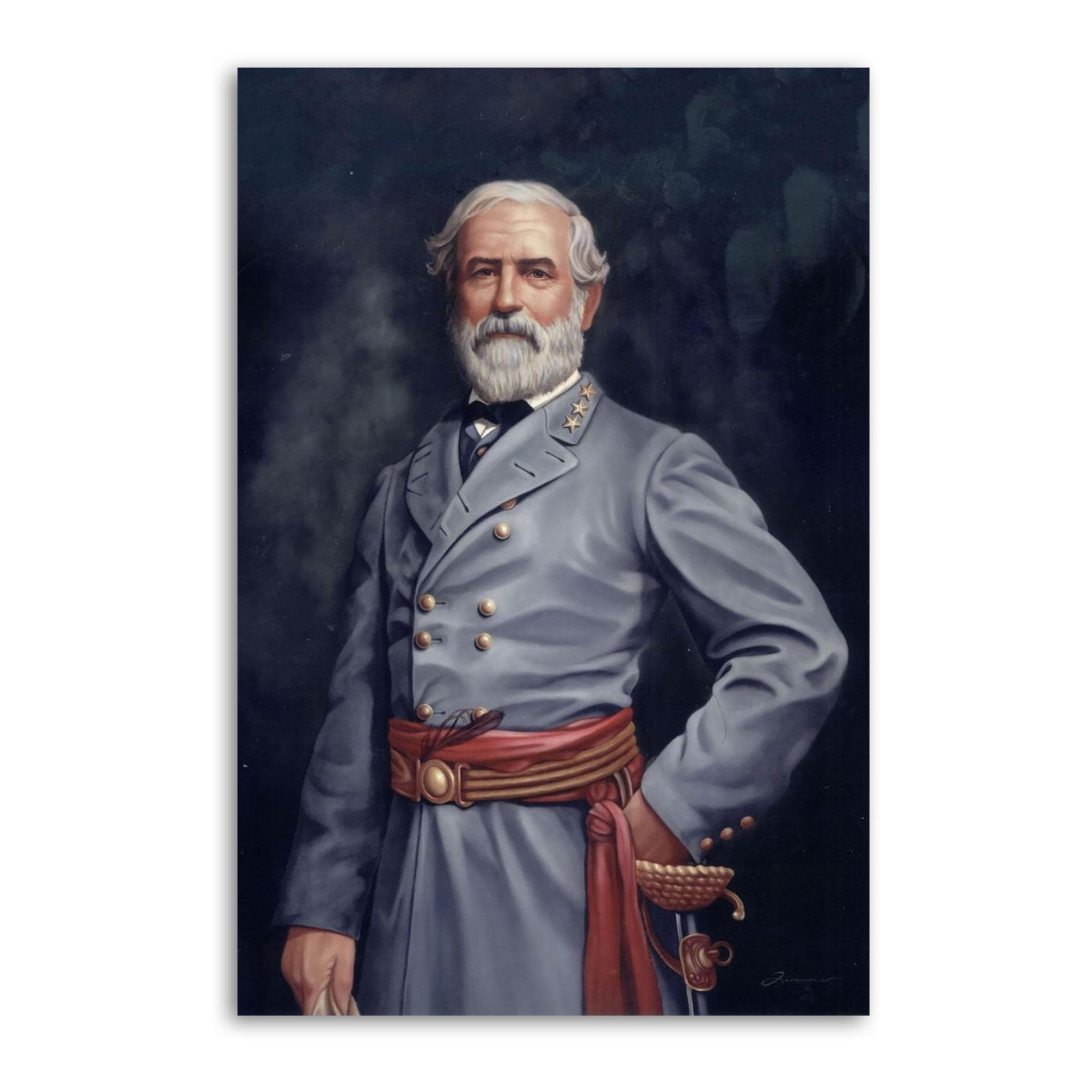 Robert E. Lee on Traveler - Vintage Portrait Print Photo Art Painting ...
