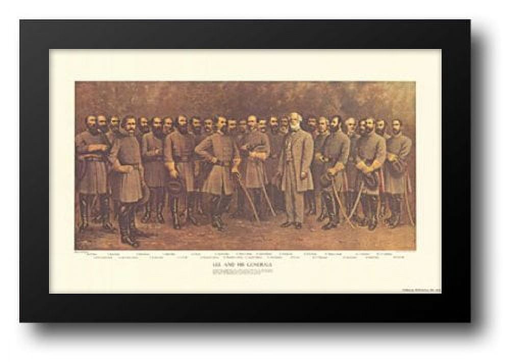 Robert E. Lee and his Generals 28x19 Framed Art Print by Mathews, Fred ...