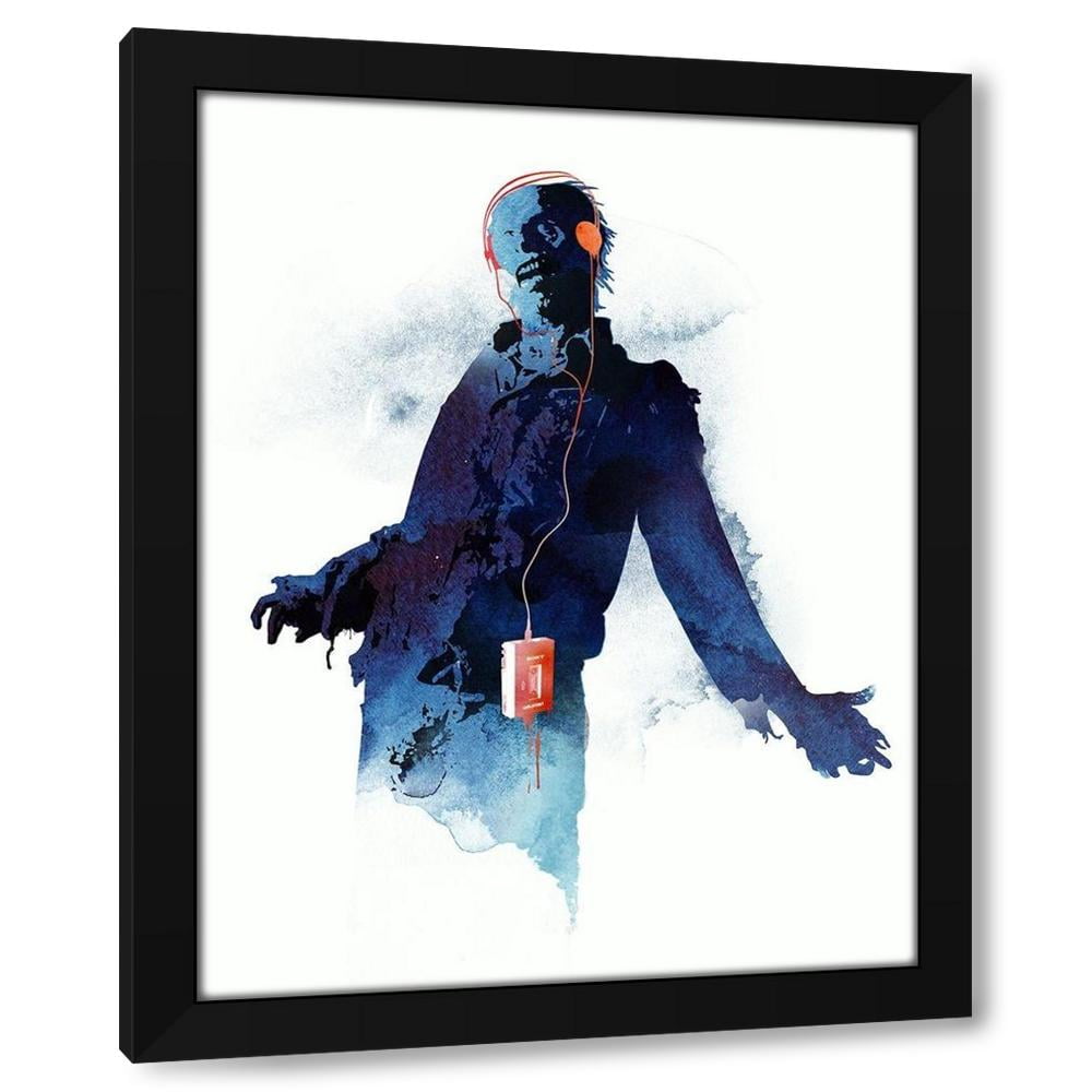 Robert Farkas 26x32 Black Modern Wood Framed Wall Art Titled - Walkman ...