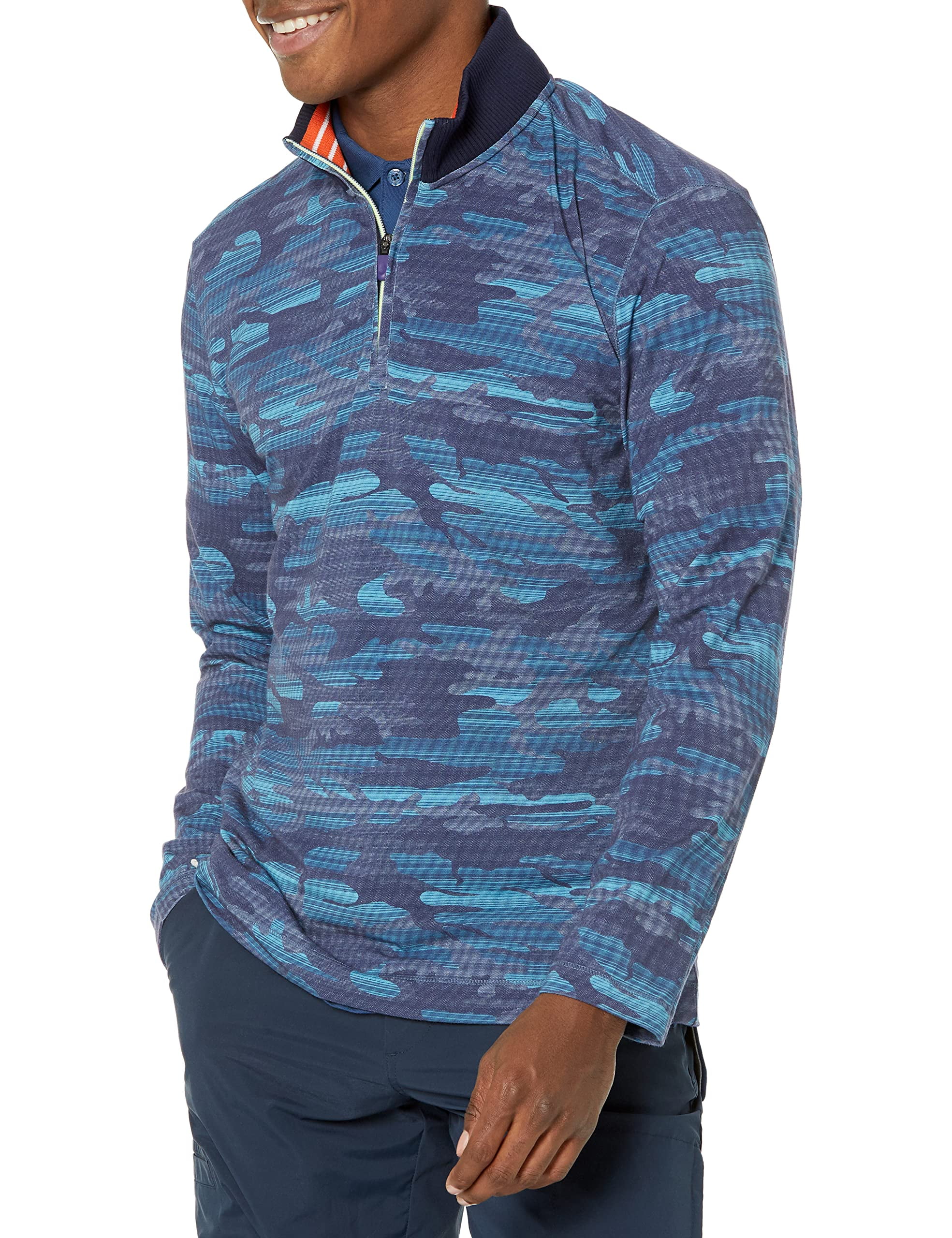 Robert Graham Men's Street Circuit Knit XX-Large Blue 1/4 Zip Pullover ...