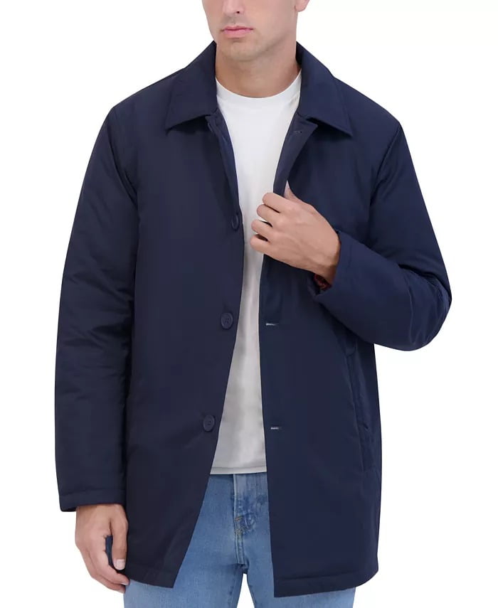Robert Graham NAVY Men's Lightly Padded Car Coat, US X-Large - Walmart.com