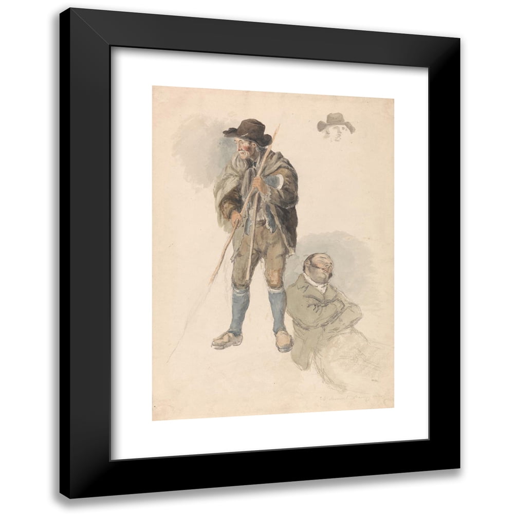 Robert Hills 14x18 Black Modern Framed Museum Art Print Titled - Figure ...