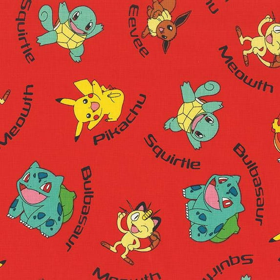 Robert Kaufman Pokemon Red Characters - Walmart.com