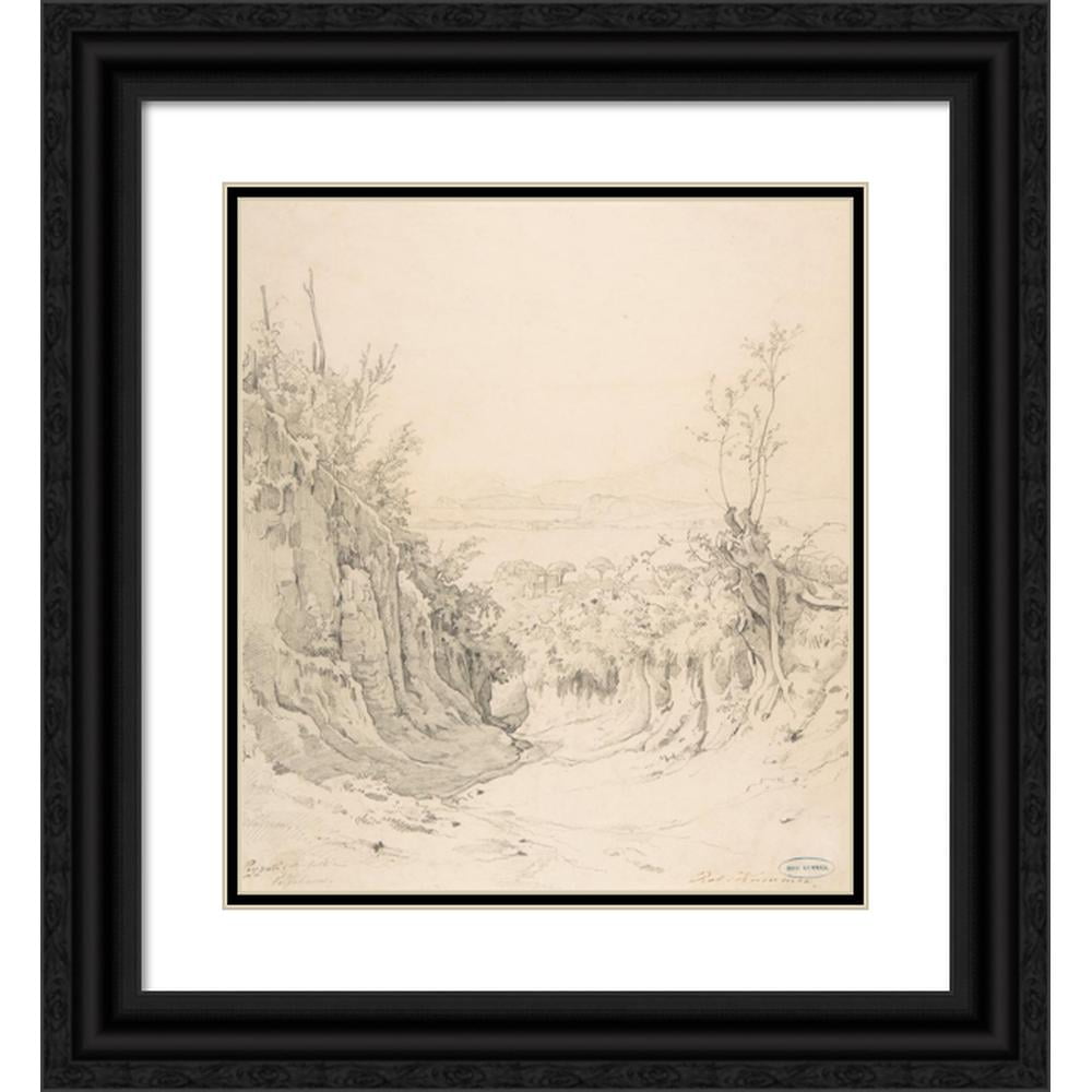 Robert Kummer 12x14 Black Ornate Wood Framed Double Matted Museum Art ...