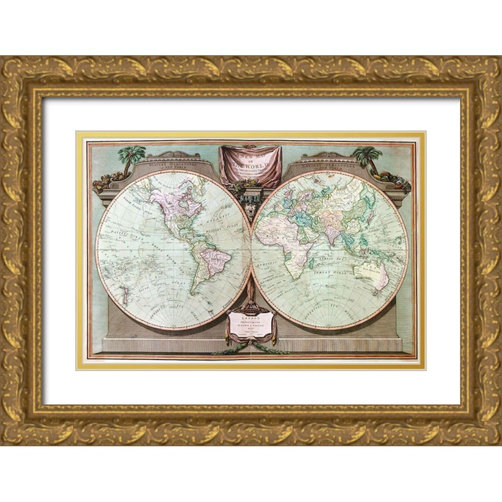 Robert Laurie and James Whittle, 14x11 Gold Ornate Wood Framed with ...