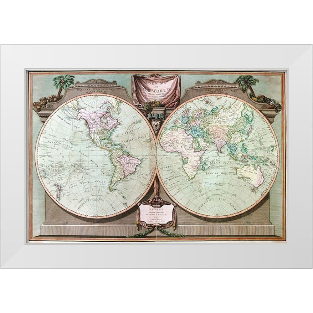 Robert Laurie and James Whittle, 32x23 White Modern Wood Framed Museum ...