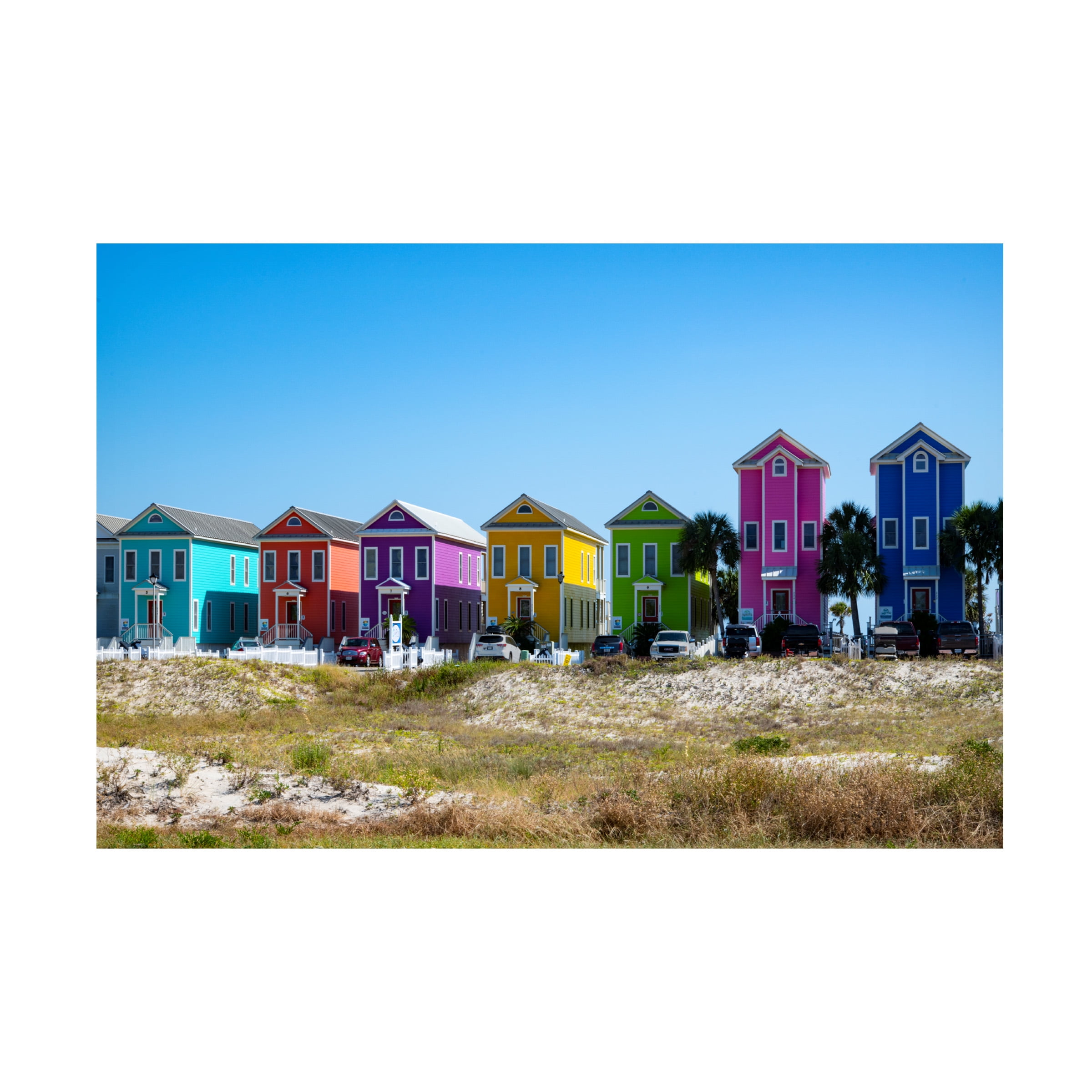 Robert Michaud 'Beach houses Cape St George Island' Canvas Art ...