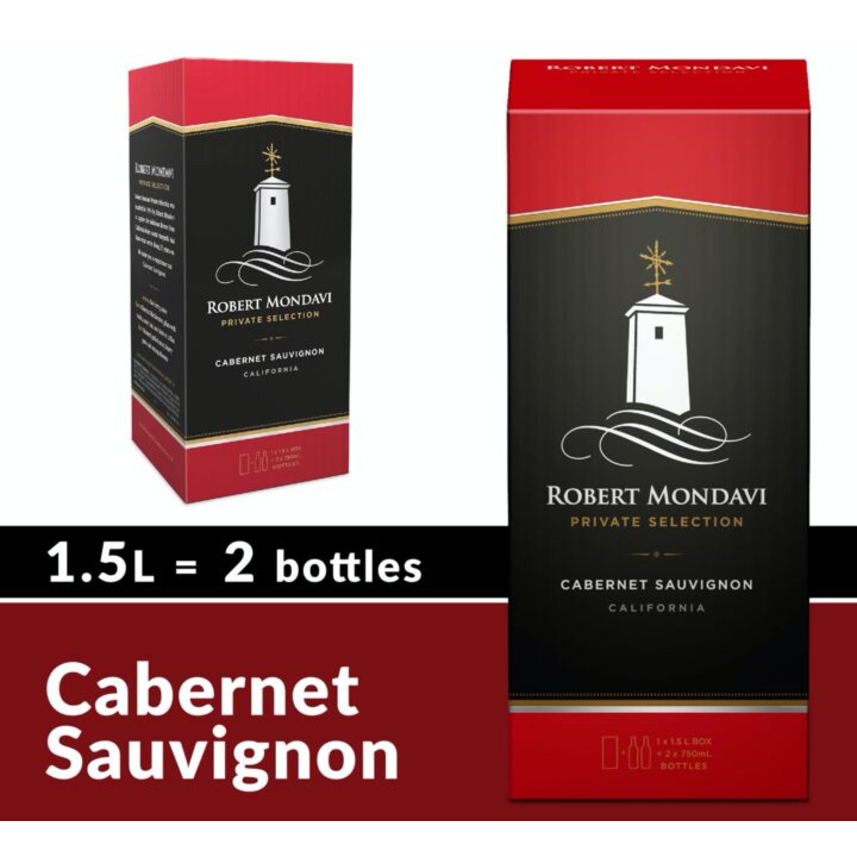 Robert Mondavi Private Selection Cabernet Sauvignon Red Wine, 1.5 L Box ...