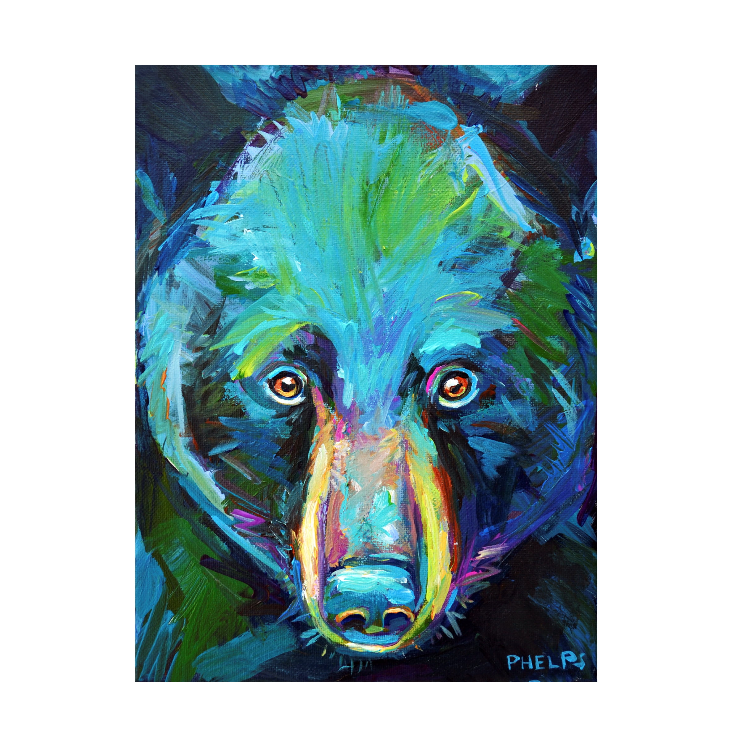 Robert Phelps Art 'Black Bear 2' Canvas Art - Walmart.com
