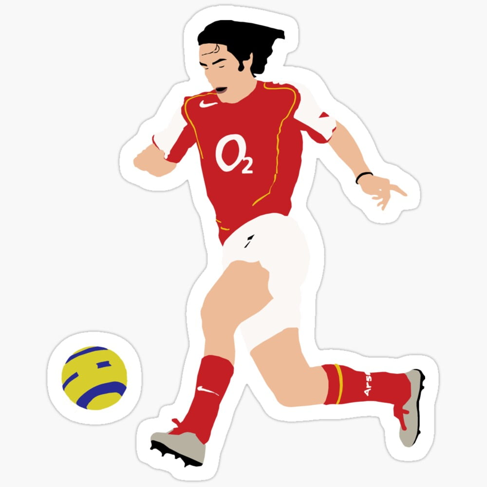Robert Pires - Arsenal Fc Sticker Phone Decal Water Bottle Stickers Car ...