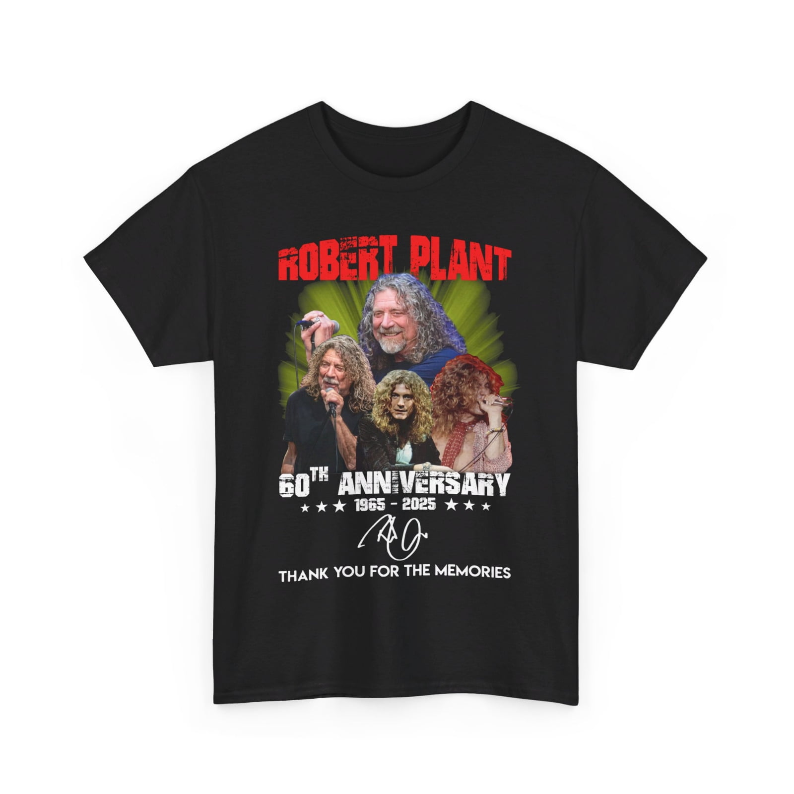 Robert Plant 60Th Anniversary T-Shirt 1965-2025 Thank You For The ...