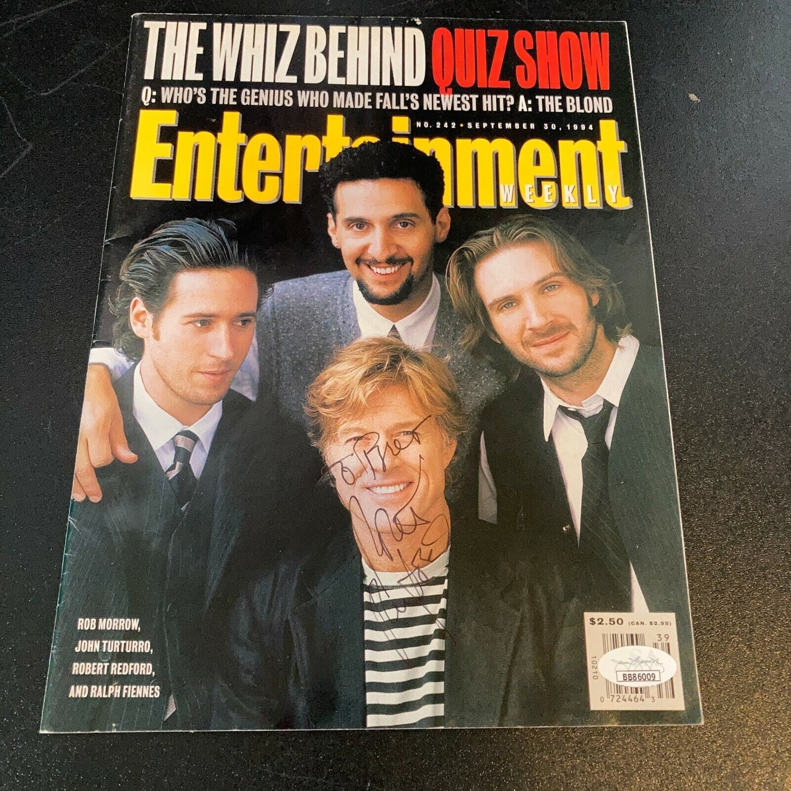 Robert Redford Signed 1994 Entertainment Magazine With JSA COA ...