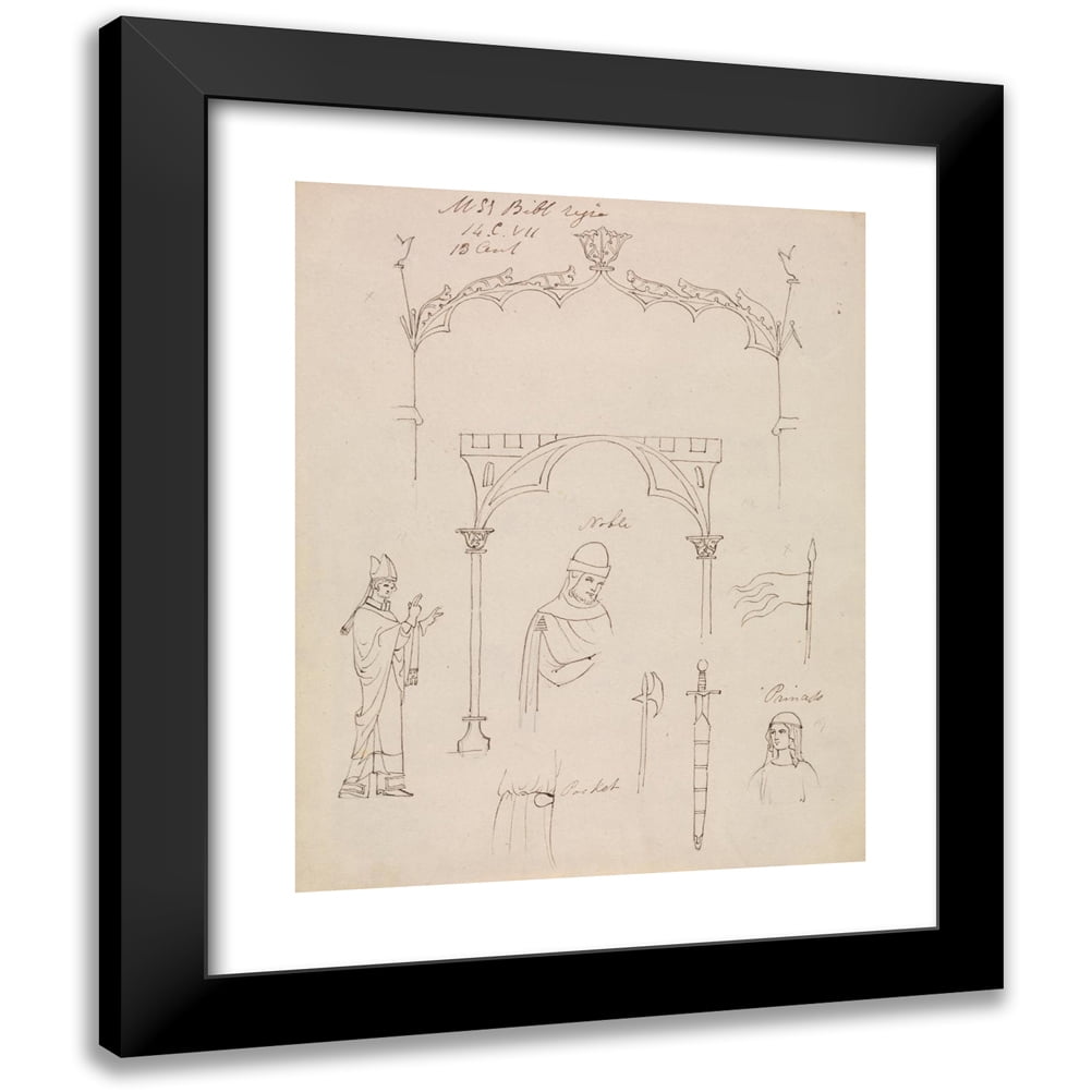Robert Smirke 12x14 Black Modern Framed Museum Art Print Titled - Mss ...