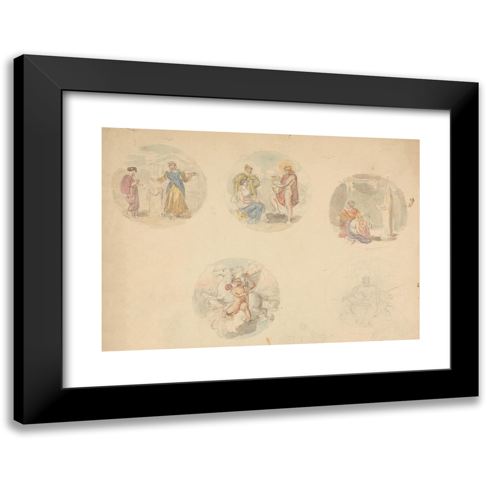 Robert Smirke 14x11 Black Modern Framed Museum Art Print Titled - Five ...