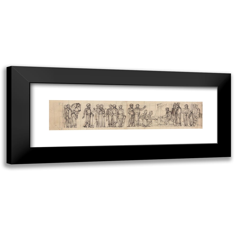 Robert Smirke 14x6 Black Modern Framed Museum Art Print Titled - Study ...
