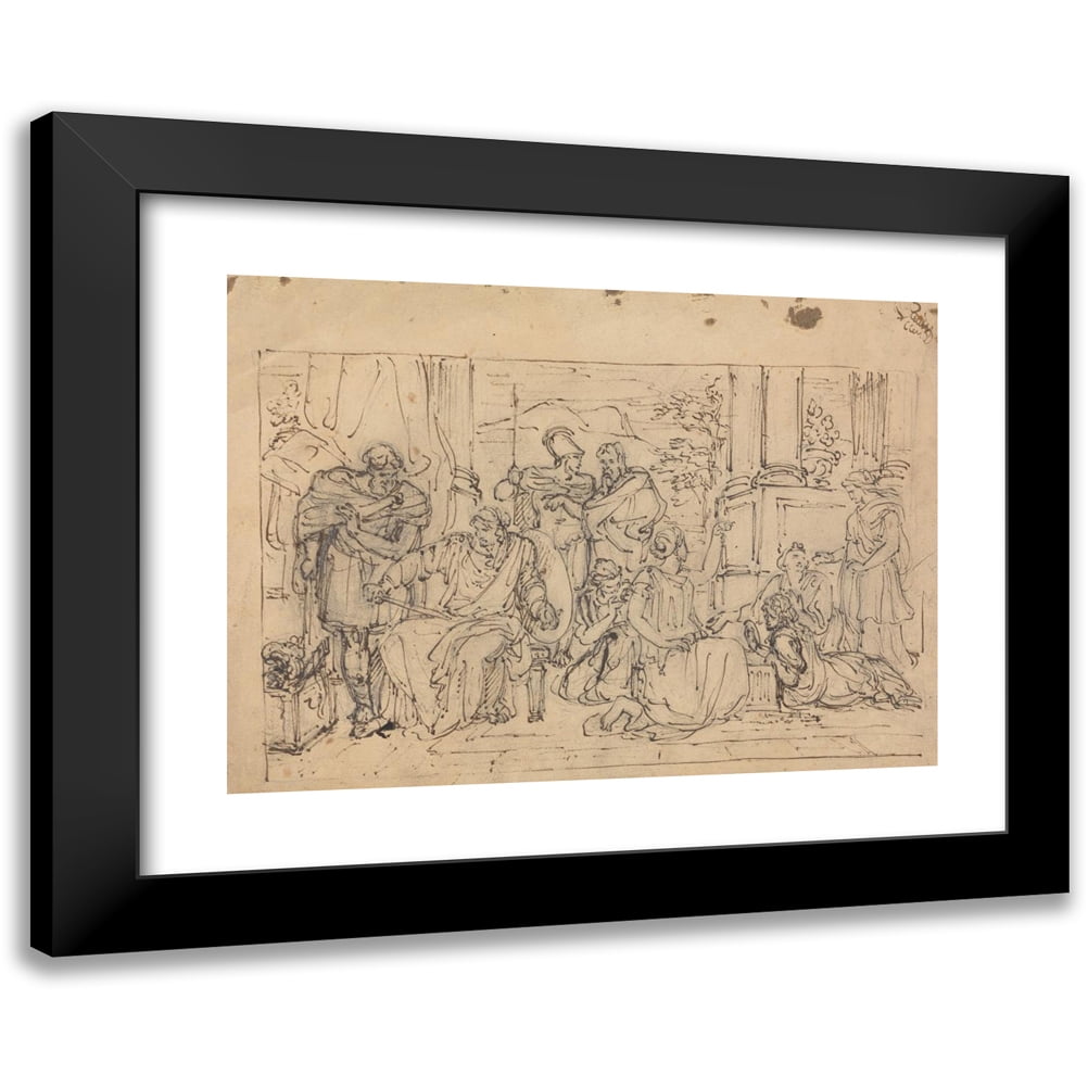 Robert Smirke 24x19 Black Modern Framed Museum Art Print Titled - Scene ...