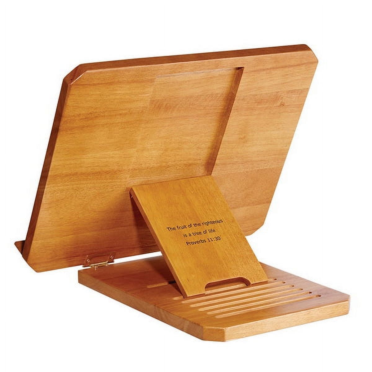 Robert Smith F3908 Adjustable Wood Bible Stand w/ Engraved Bible Verse ...
