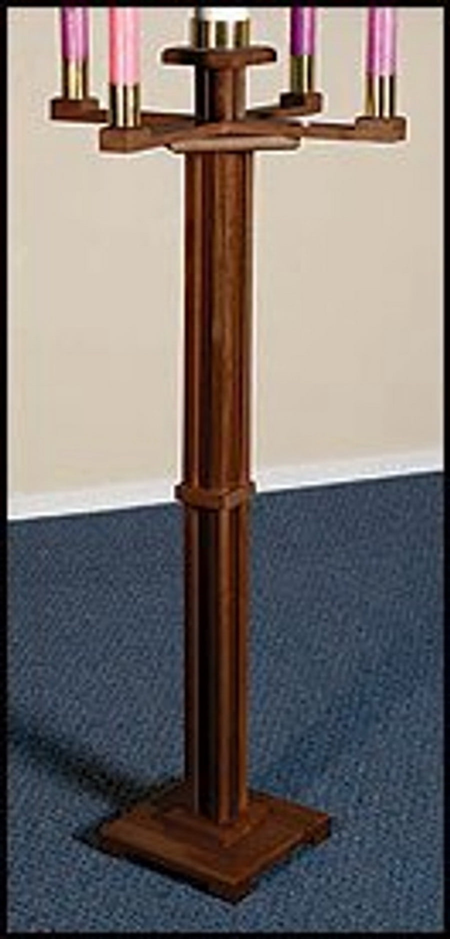 Robert Smith MC983 Advent Candlestick - Walnut - Walmart.com