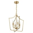 Robert Stevenson Lighting, Brushed Gold Candelabra Chandelier, Tapered ...