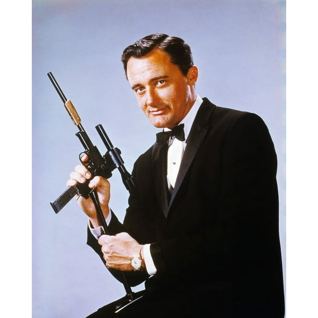 Robert Vaughn 24X36 Classic Hollywood Poster Man From Uncle In Tuxedo Holding Telescopic Rifle ...