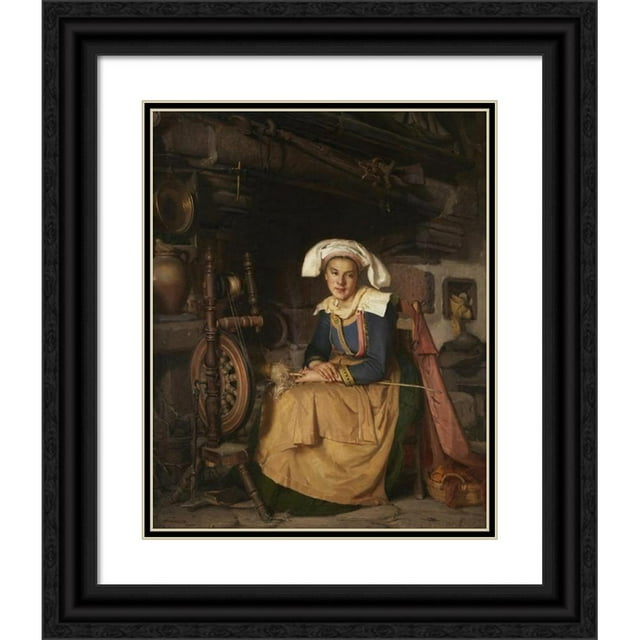 Robert Wylie 15x18 Black Ornate Wood Framed Double Matted Museum Art ...