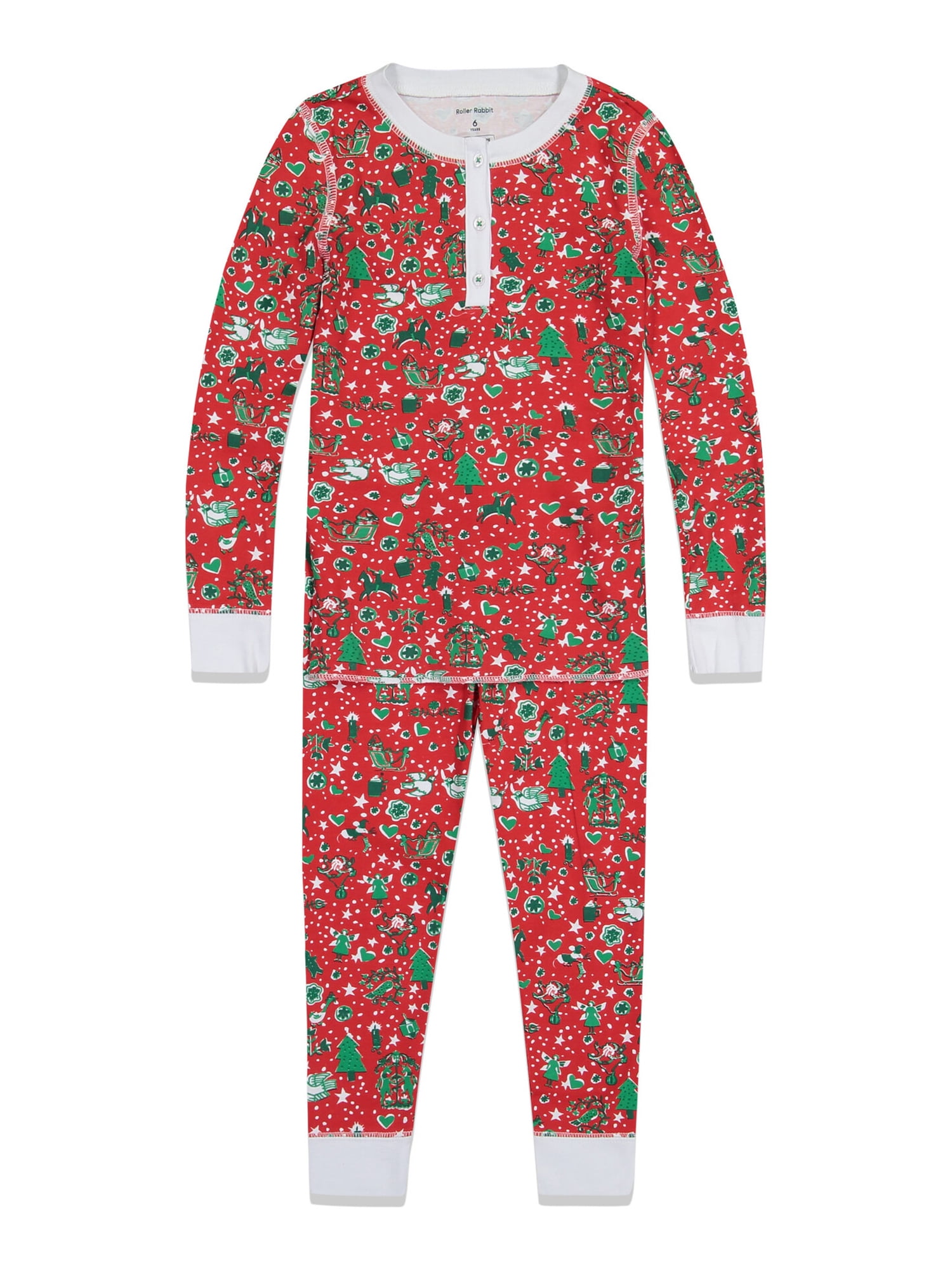 Roberta Roller Rabbit x Maisonette Holiday Medley Pajama Set 4 Years ...