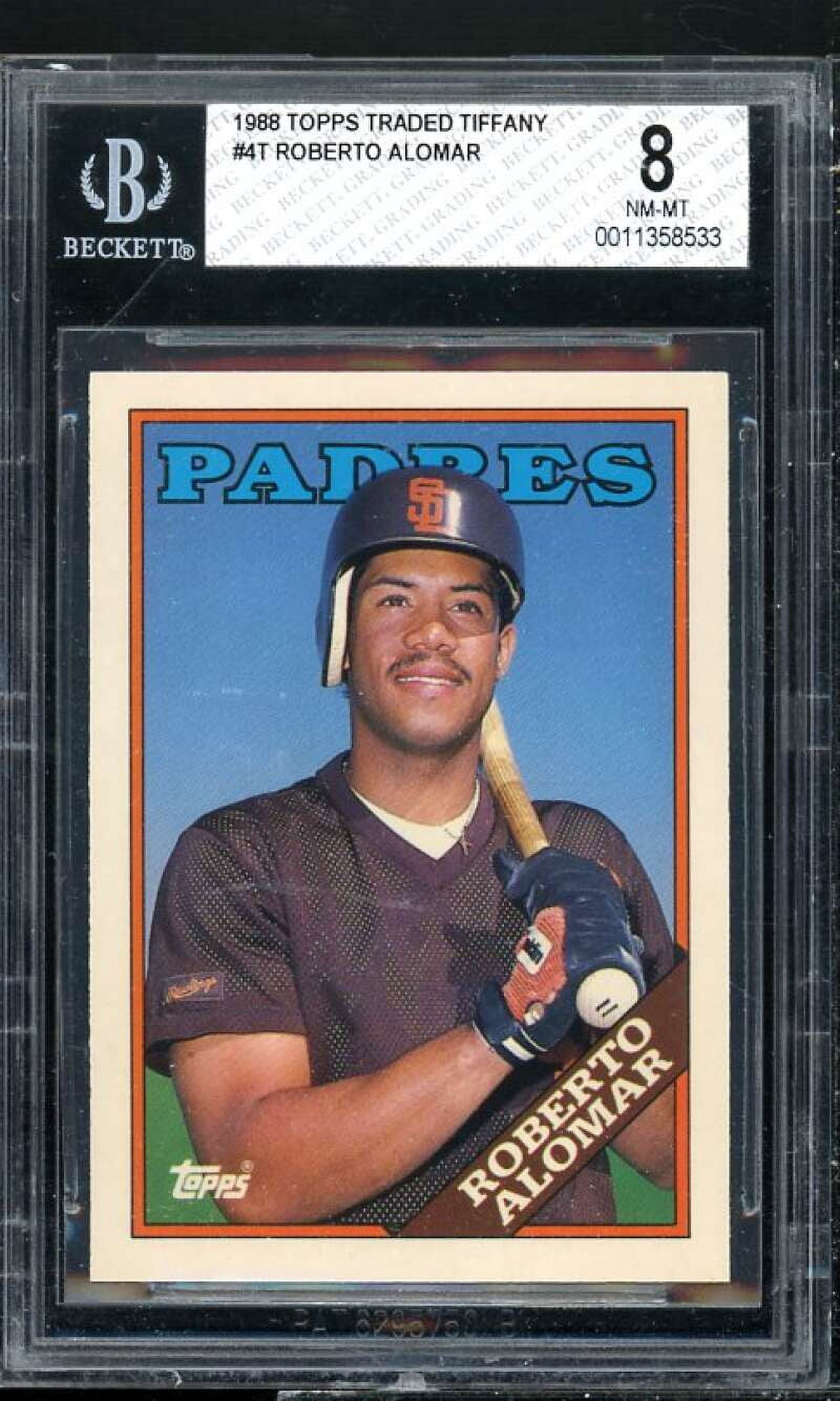 Roberto Alomar Rookie Card 1988 Topps Traded Tiffany #4T BGS 8 ...