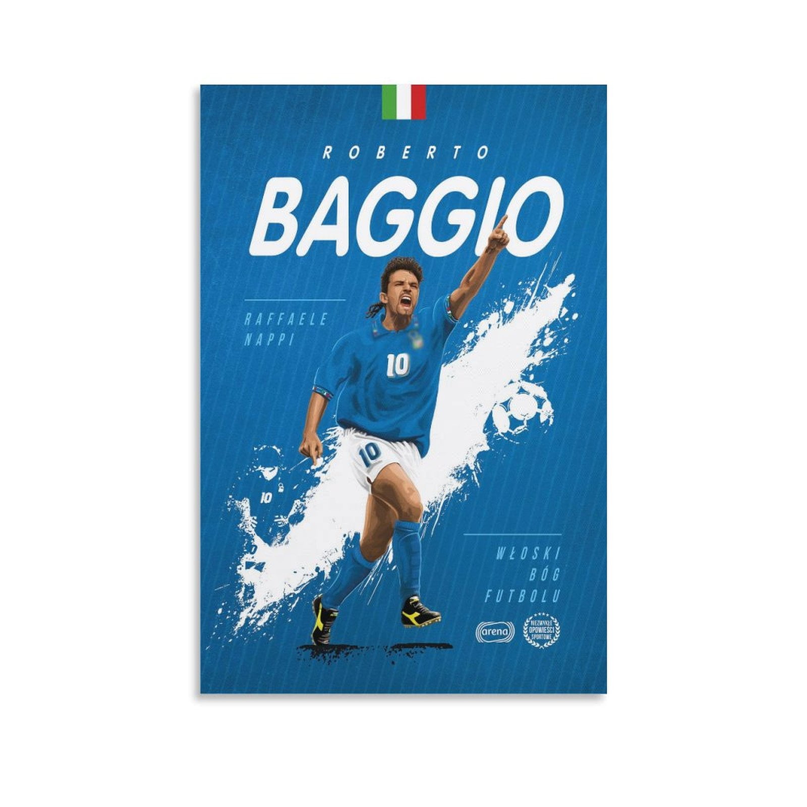 Roberto Baggio Footballer Print Italy Print Photo Art Painting Canvas ...