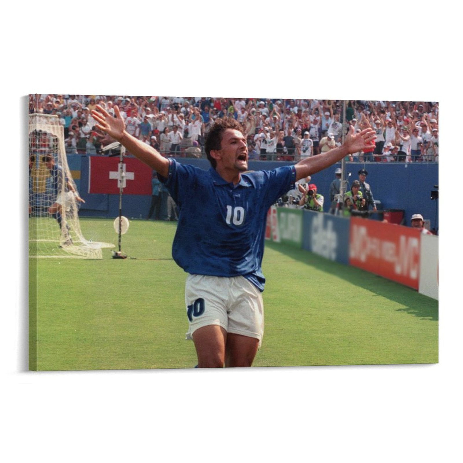 Roberto Baggio Italy Athletes Poster Football Wall Art Picture Painting ...