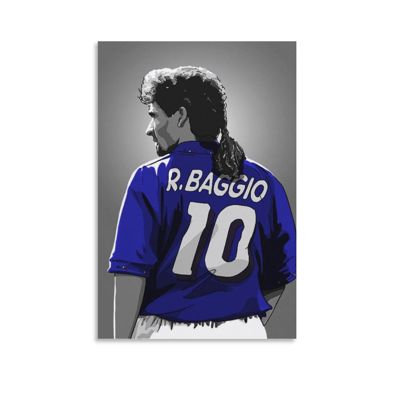 Roberto Baggio Italy Poster Poster Cool Artworks Painting Wall Art ...