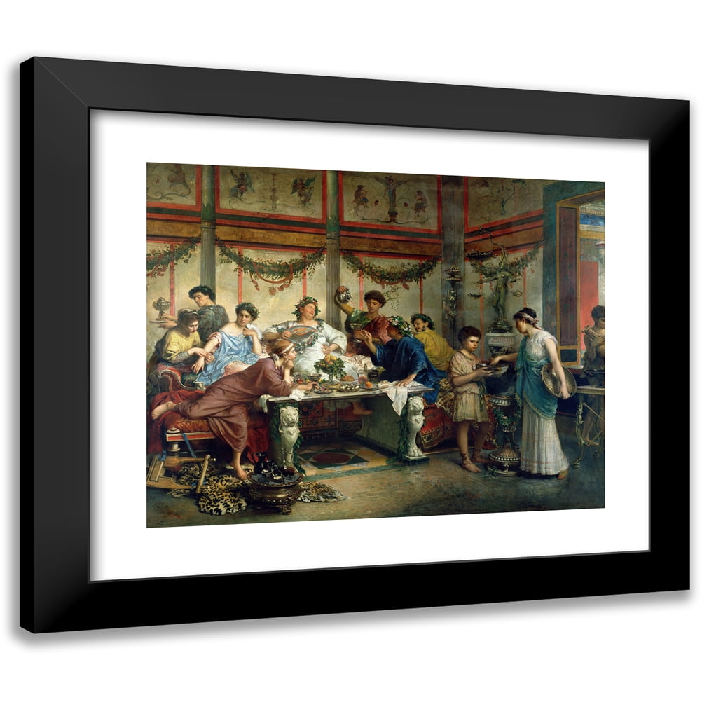 Roberto Bompiani 24x20 Black Modern Framed Museum Art Print Titled - A ...