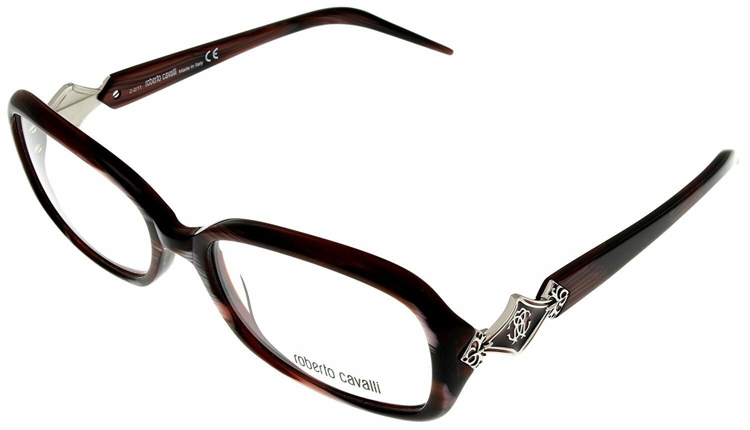 Roberto Cavalli Women's Rectangular Eyeglasses Frame, Ruby Red, RC556 ...